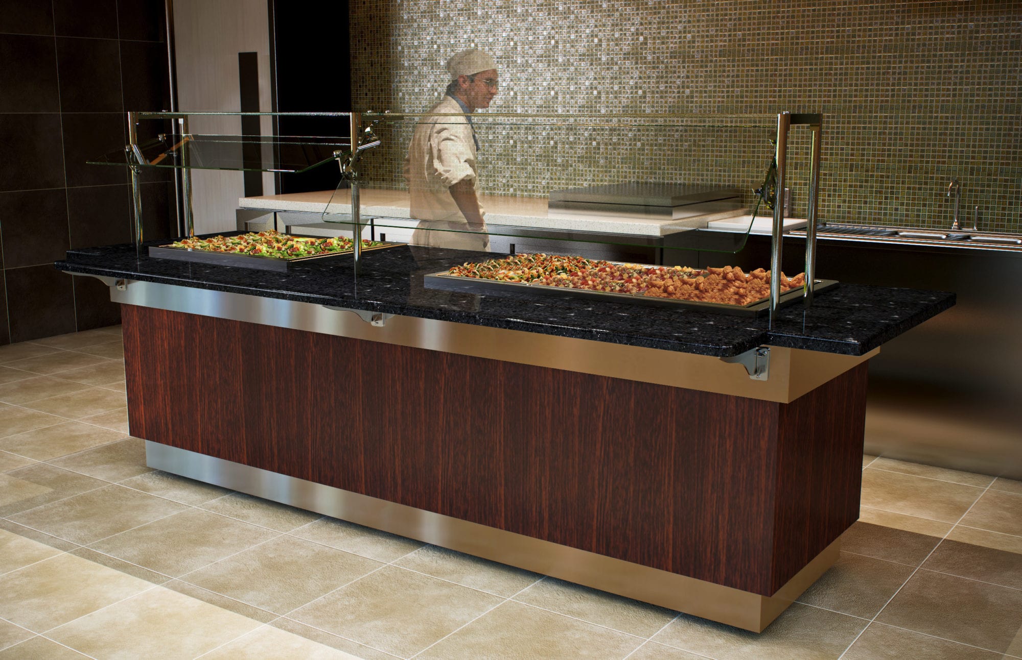 Essence Cold Food Counter with Abstract Canopy - Multiteria