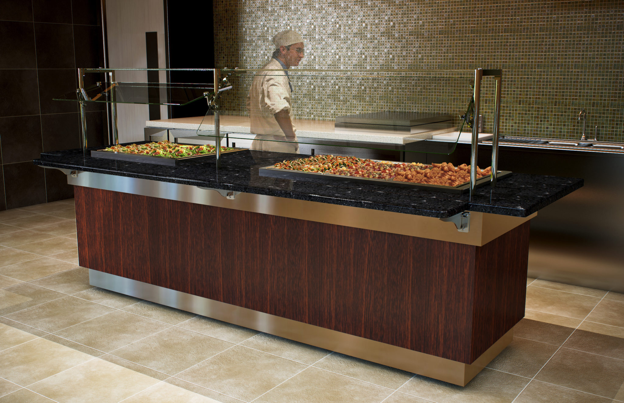 Essence Cold Food Counter with Abstract Canopy - Multiteria