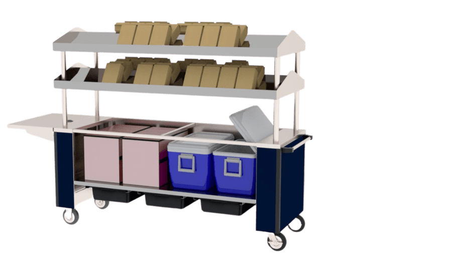 Lunch-Time Meal Transport Cart - Multiteria