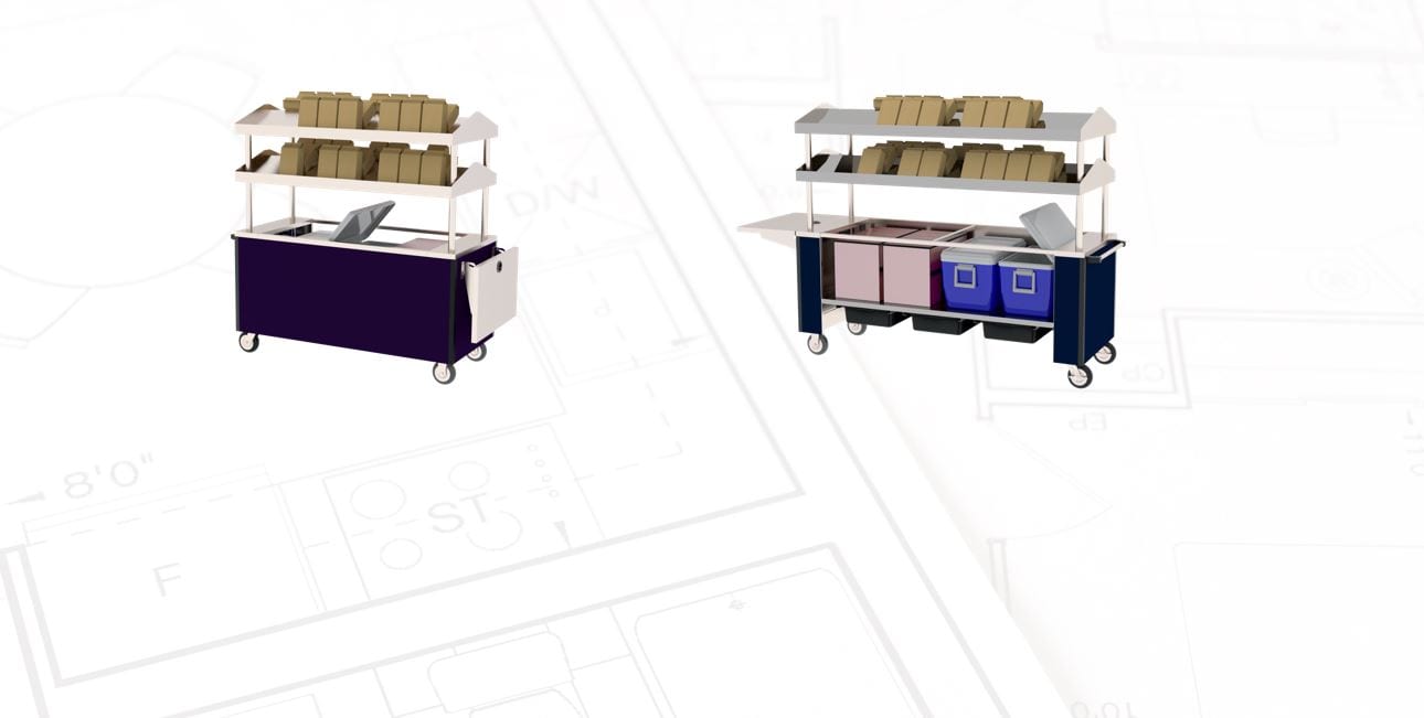 Lunch-Time Meal Transport Cart - Multiteria